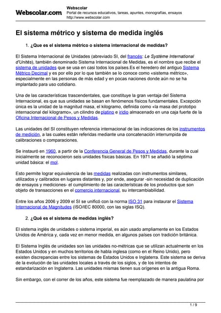 Tabla de equivalencias | PDF