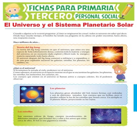 El Universo Y Las Galaxias Fichas De Trabajo