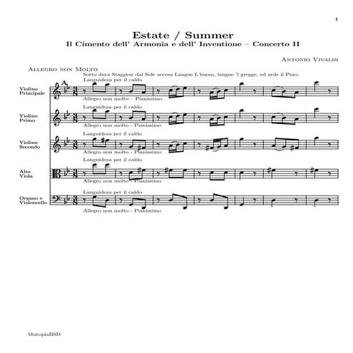 El Verano De Vivaldi Completo | PDF