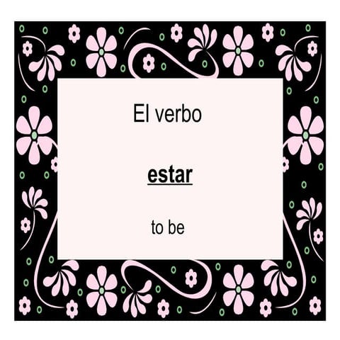 El verbo ESTAR | PPT
