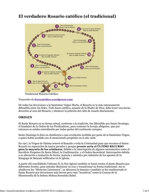 Rosario SALI.pdf con letanías y método de oración | PDF