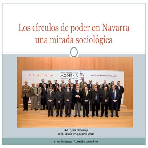 Los círculos de poder en Navarra: una mirada sociológica (Ricardo Feliu ...