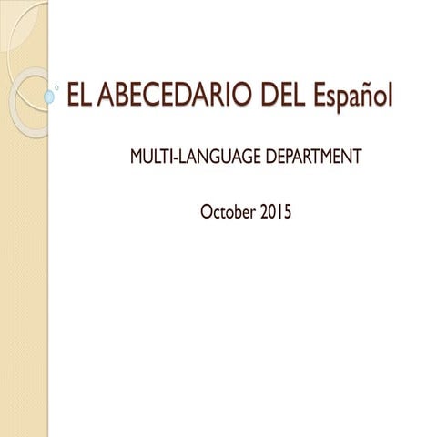 El abecedario del espanol (1) | PDF