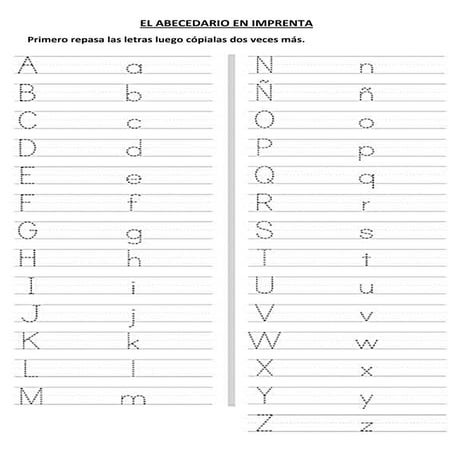 El Abecedario En Imprenta Planadocx 