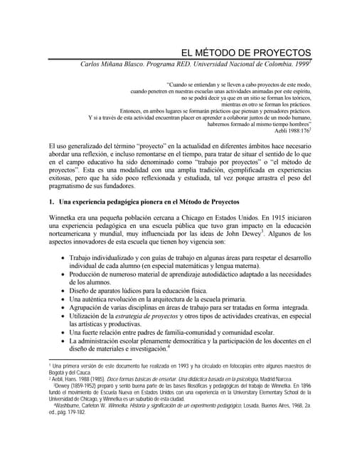 Proyectos pedagógicos transversales links. docx | PDF