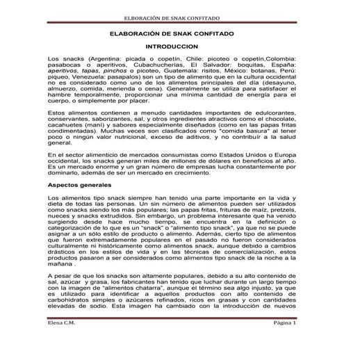 Elaboracion de esnak confitado | DOCX