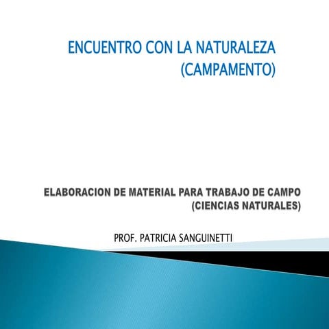 Elaboracion de material para trabajo de campo | PPTX