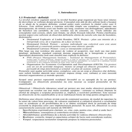 Elaborarea si managementul proiectelor | DOC