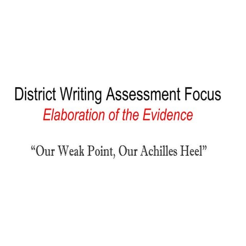 Elaboration of the evidence | PPT
