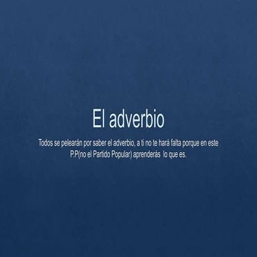 El adverbio | PPTX