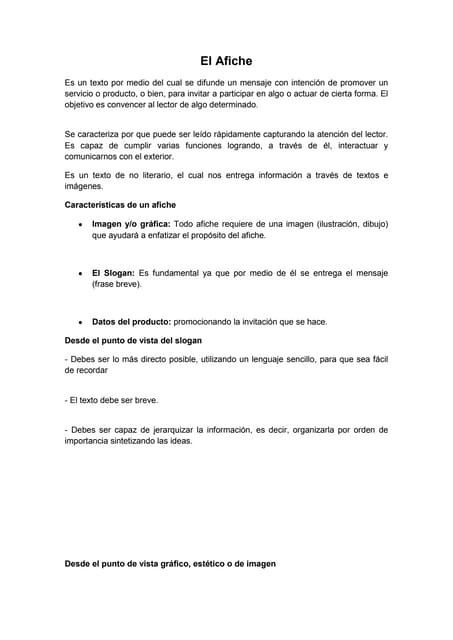 El afiche estructura e importancia | PDF
