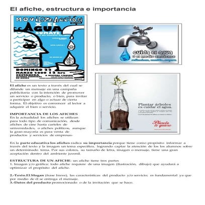 El afiche estructura e importancia | DOCX