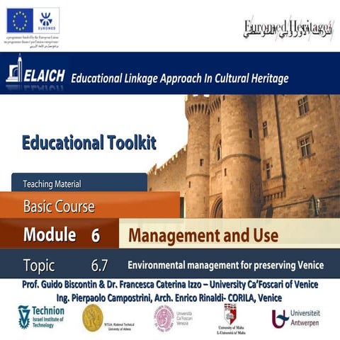 Elaich module 5 topic 5.3 - Preventive Conservation | PDF