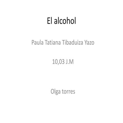 Alcohol | ODP