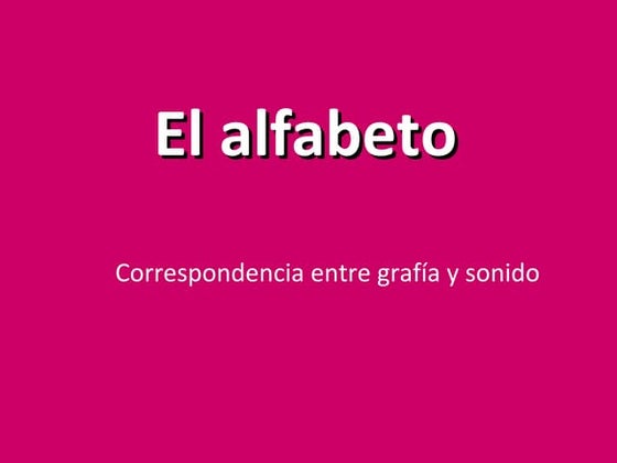 El Abecedario en Español | PPT