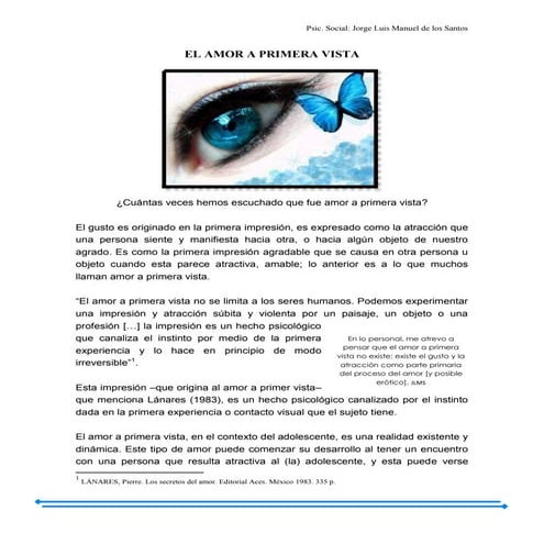 El amor a primera vista | PDF