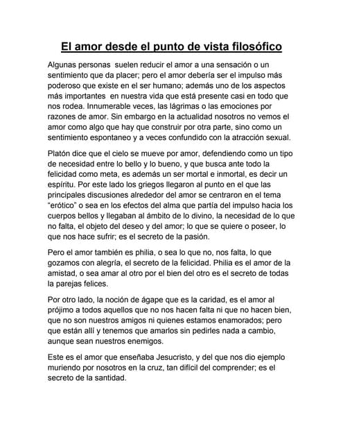¿Que es el amor? | PDF