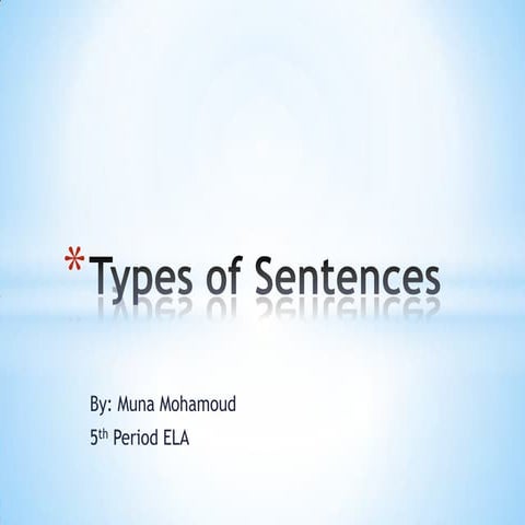 Types of sentences | PPTX