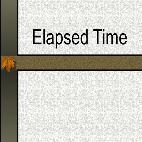 Elapsed time 1 | PPT