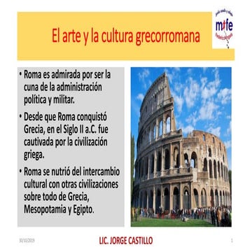 El arte y la cultura grecorromana | PPT