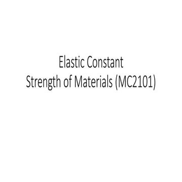 Elastic constant | PPT