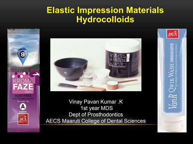 hydrocolloids impression dental material