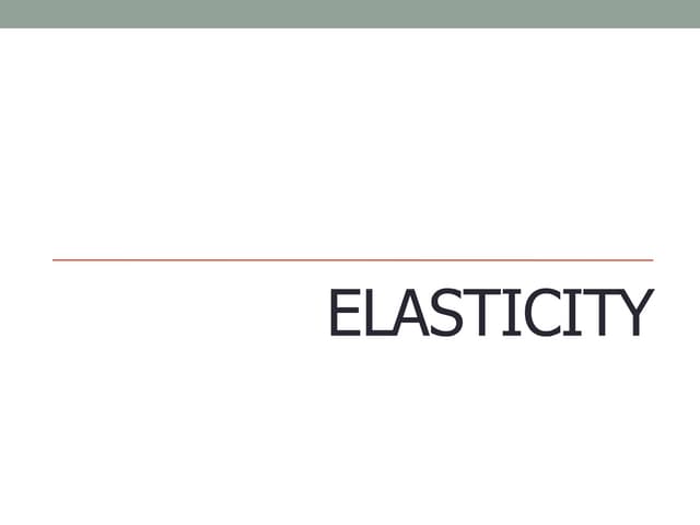 Elasticity of Demand and Supply | PPT