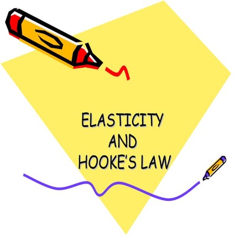 Elasticity | PPT | Physics | Science
