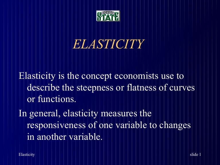 Elasticity Definition