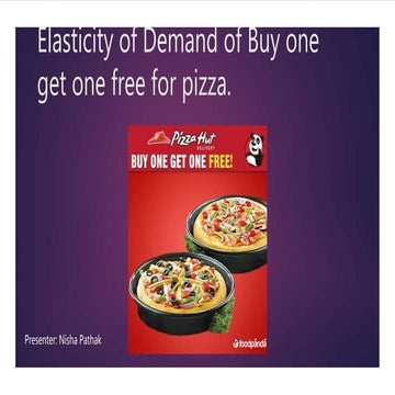 Elasticity of demand of buy one get one | PPTX
