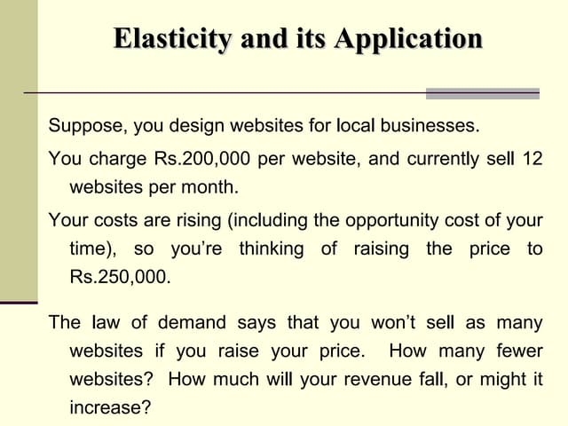Chapter 3 elasticity for economics | PPT