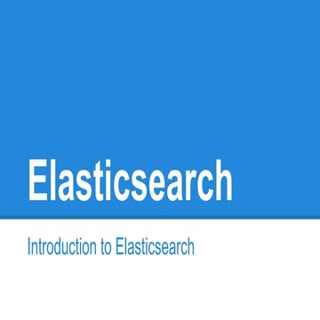 Elasticsearch | PPT