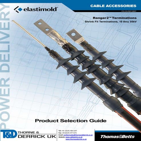 Elastimold Shrink Fit Cable Terminations - Elastimold Ranger 2 | PDF