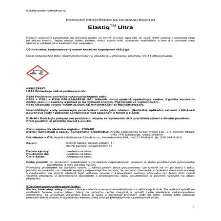 Elastiq ultra label | PDF