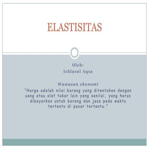 Elastisitas | PPTX
