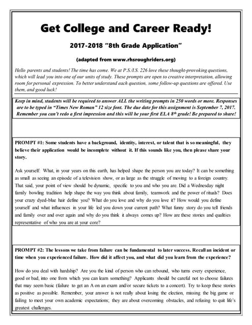 7th grade ela summer packet | PDF
