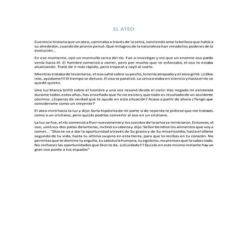 El ateo | DOCX