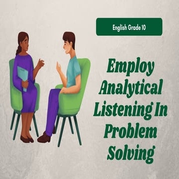 Analytical Listening in Problem Solving | PPTX