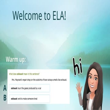 ELA 5th grade lesson uses Nearpod in the lesson | PPTX