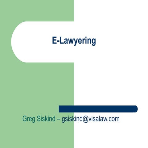 E-Lawyering | PPT