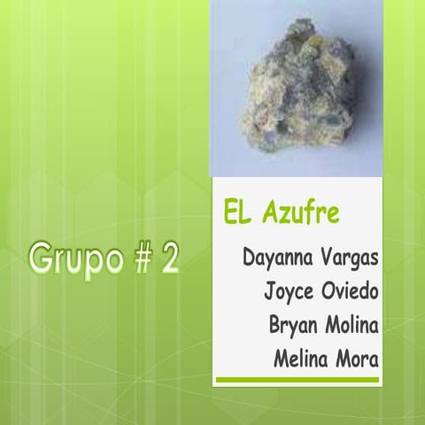El ciclo del azufre | PPTX