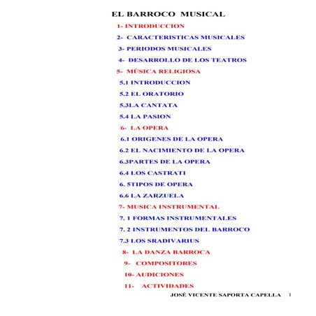 El barroco musical por josé vicente saporta capella | PDF