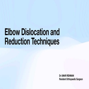 Elbow dislocation treatment options and recovery time | PDF