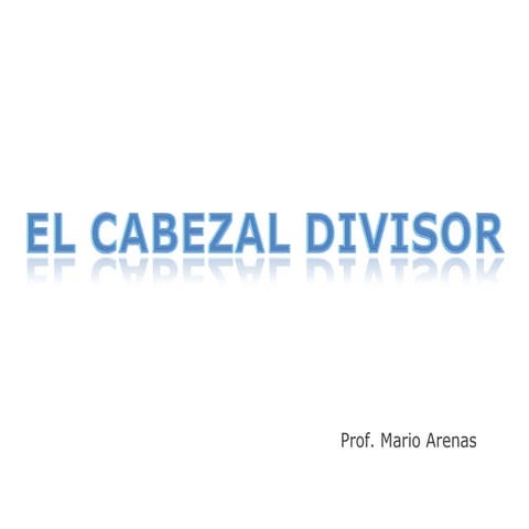 Elcabezaldivisor | PDF