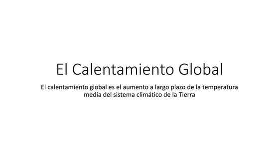 calentamiento global | PDF