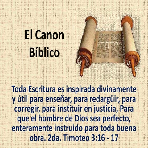 El canon bíblico | PPTX