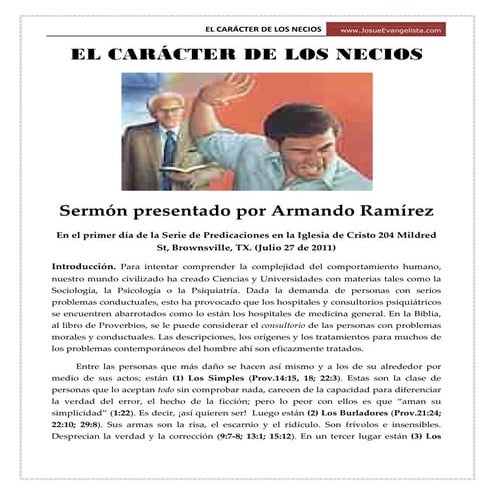 EL CARACTER DE LOS NECIOS | PDF