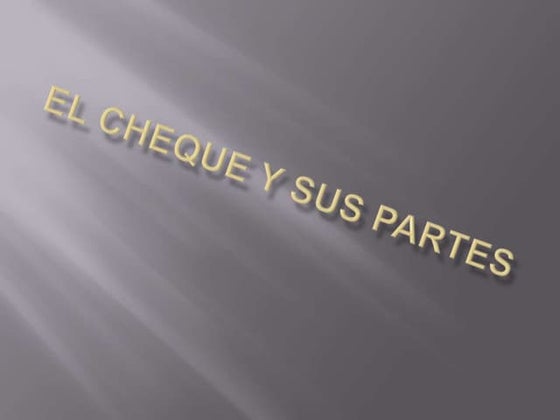 el cheque | DOCX | Business | Business and Finance