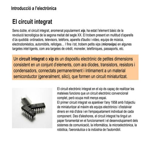 El circuit integrat | PPT