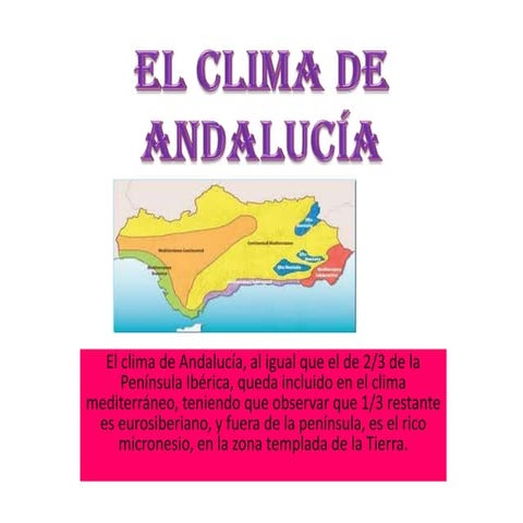 El clima de andalucía | PPTX